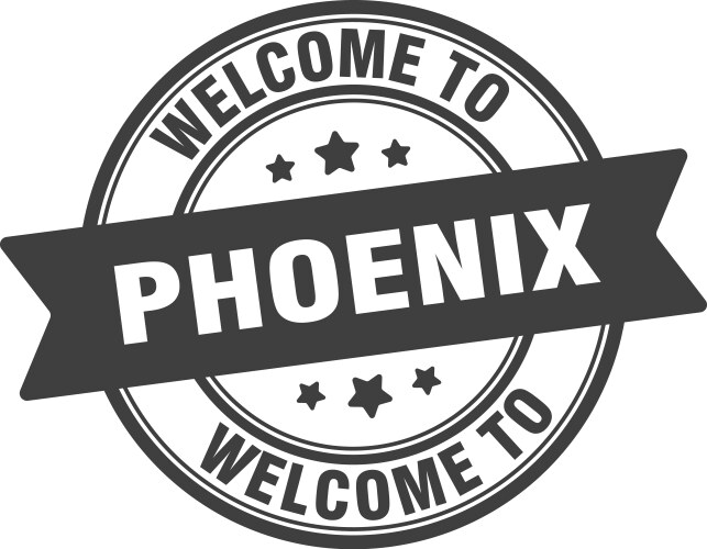 Welcome to phoenix stamp round sign Royalty Free Vector