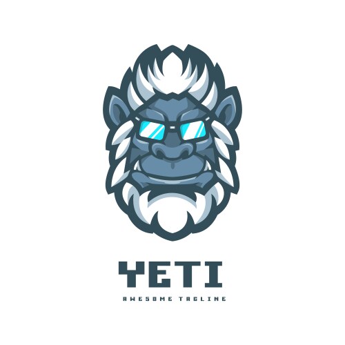 Yeti mascot logo Royalty Free Vector Image - VectorStock