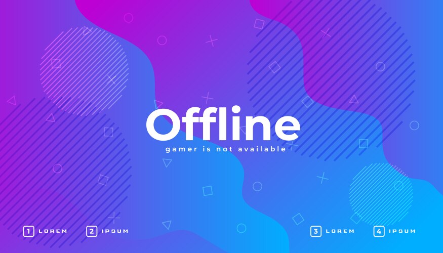 Dark black offline web screen twitch banner design