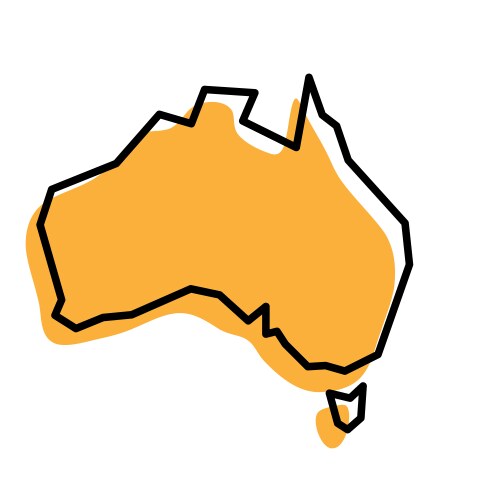 Map of australia icon cartoon Royalty Free Vector Image