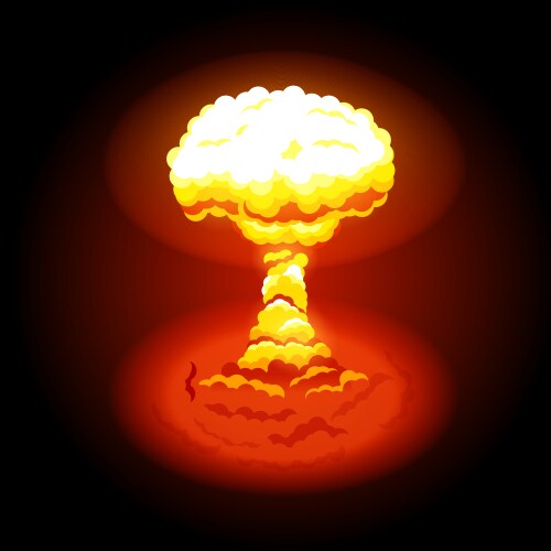 Nuclear explosion mushroom cloud Royalty Free Vector Image