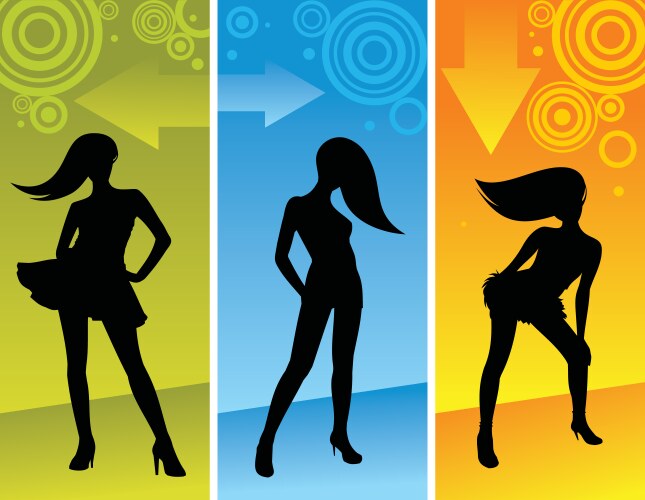 Dancing girls Royalty Free Vector Image - VectorStock