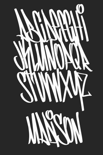 Hand lettering graffiti font with decorations Vector Image