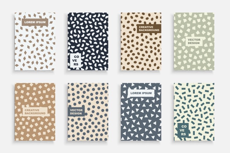 Collection of color iron polished covers Vector Image