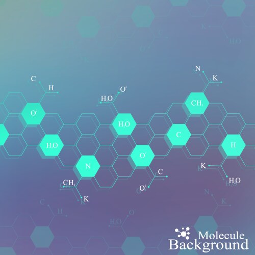 Chemistry square background with chemical Vector Image