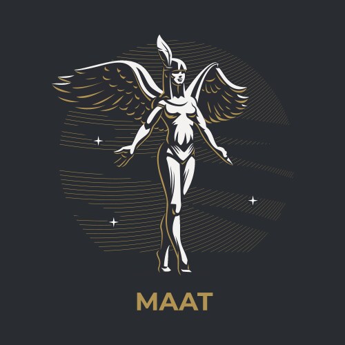 Egyptian logo with scarab beetle symbol of ancient