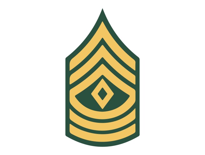 Sergeant sgt soldier military rank insignia icon Vector Image