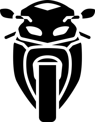 Motorcycle icon on white background Royalty Free Vector