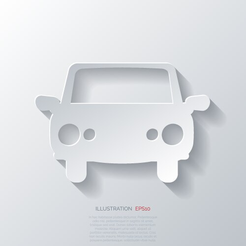 Realistic golden car 3d icon glossy render Vector Image