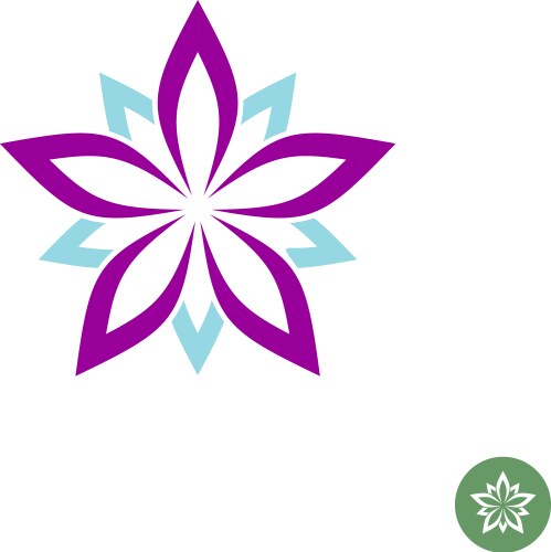 Gold diamond lotus flower logo Royalty Free Vector Image