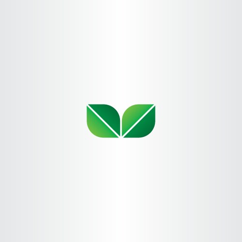 Bio logo element green leaves icon Royalty Free Vector Image