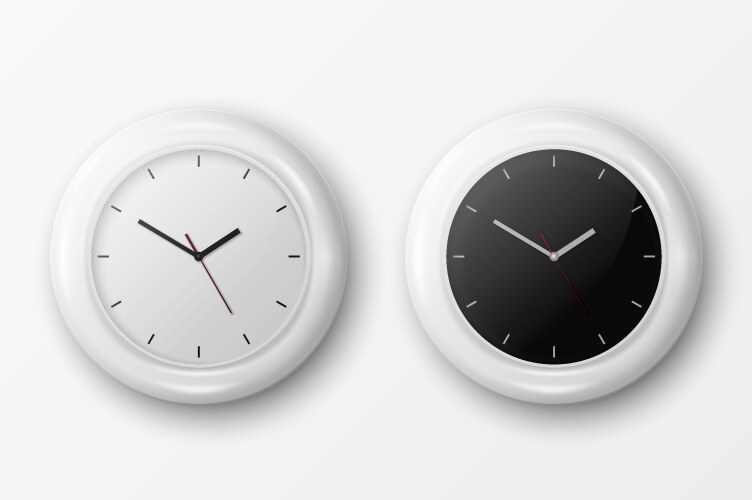 Wall office clock Royalty Free Vector Image - VectorStock