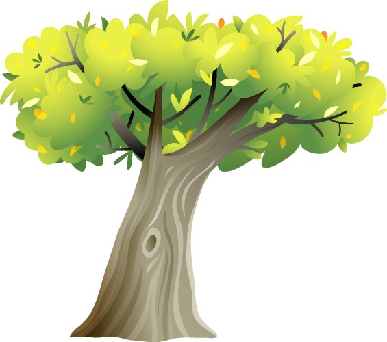 Colorful tree for kids design isolated clipart Vector Image