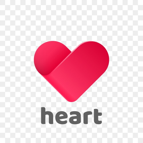 Heart logo infinity loop icon Royalty Free Vector Image