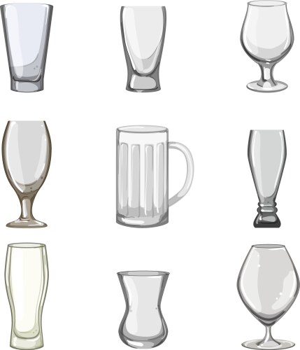 Pub beer glass cartoon Royalty Free Vector Image