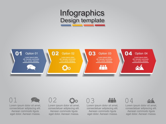 Infographic dark column line report template Vector Image