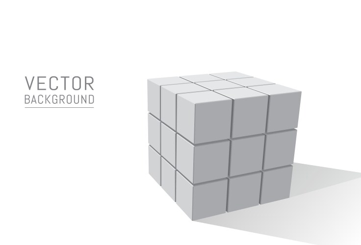 3d cube Royalty Free Vector Image - VectorStock