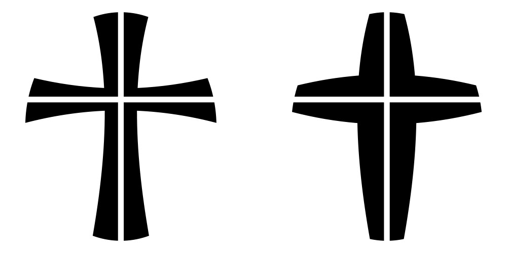 Cross mark symbol christian faith a single Vector Image