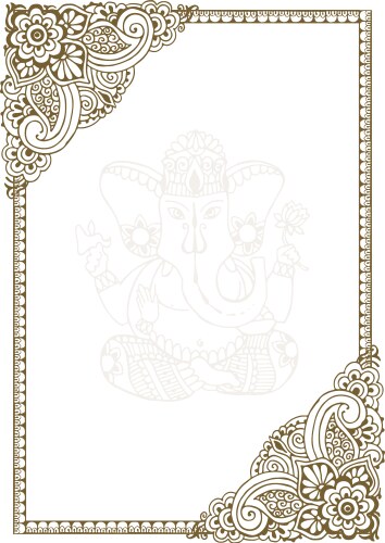 Indian Corner Borders Easy Drawing Indian Corner Scroll Stock