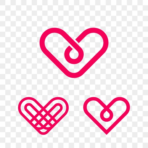 Heart logo infinity loop icon Royalty Free Vector Image
