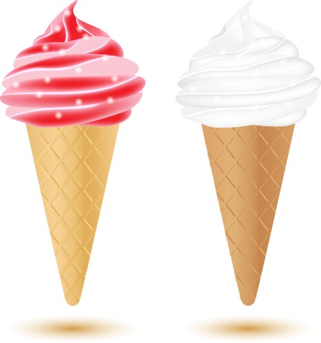 Ice-cream cones Royalty Free Vector Image - VectorStock