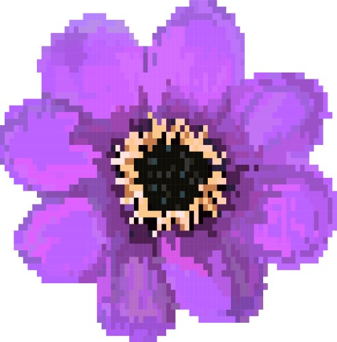 Pixel Flower Vector Images (over 3,500)