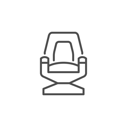 Recliner line icon sign Royalty Free Vector Image