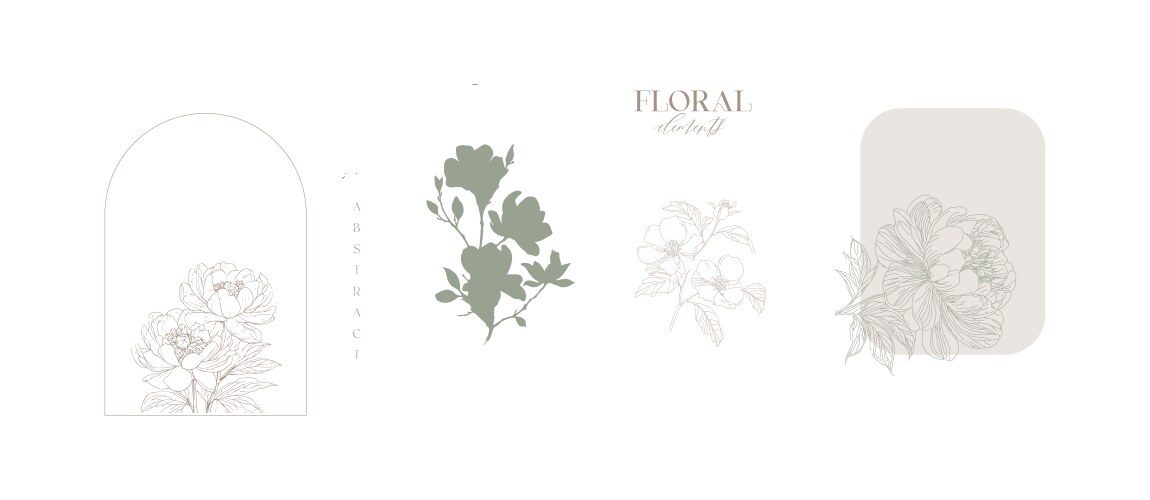 Sakura flower tree branches floral header Vector Image