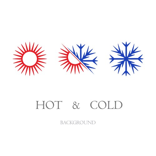 Hot and cold wallpaper Royalty Free Vector Image