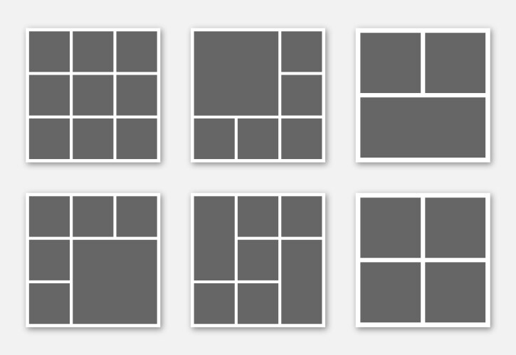 Photo collage template Royalty Free Vector Image