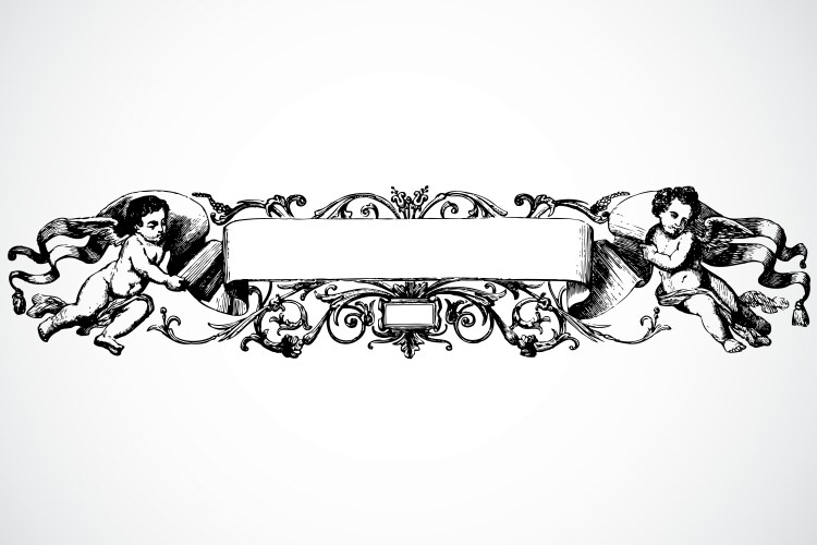 Vintage Woodcut Border Royalty Free Vector Image