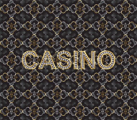 Luxury casino gambling poker background pattern Vector Image