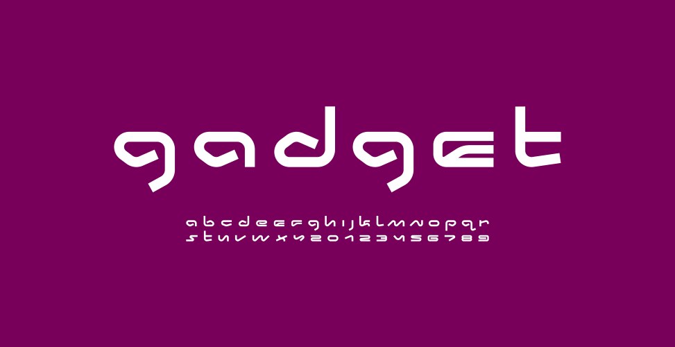 Technology science font digital cyber alphabet Vector Image