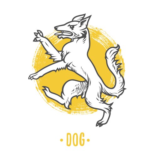 Heraldic Lions with Shield Royalty Free Vector Image