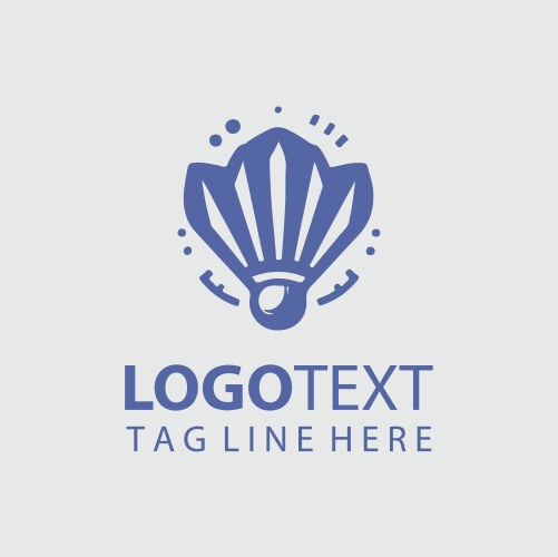 Shuttle badminton logo Royalty Free Vector Image