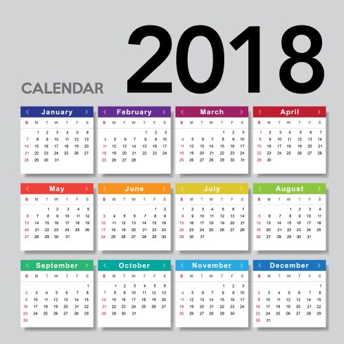Simple 2024 calendar week starts on monday Vector Image