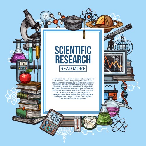 Diagnostic laboratory poster with lab equipments Vector Image