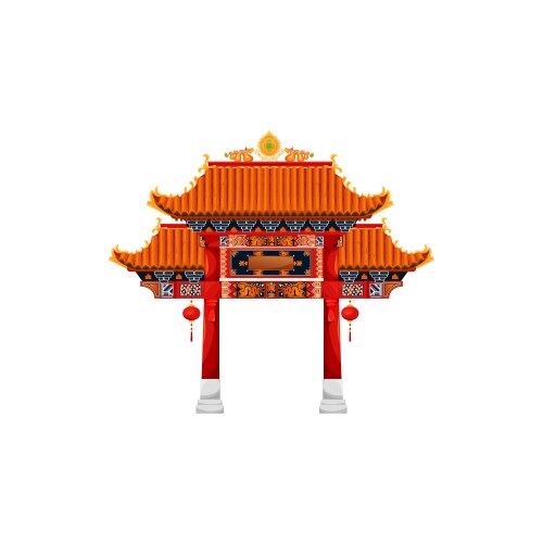Chinese gate Royalty Free Vector Image - VectorStock
