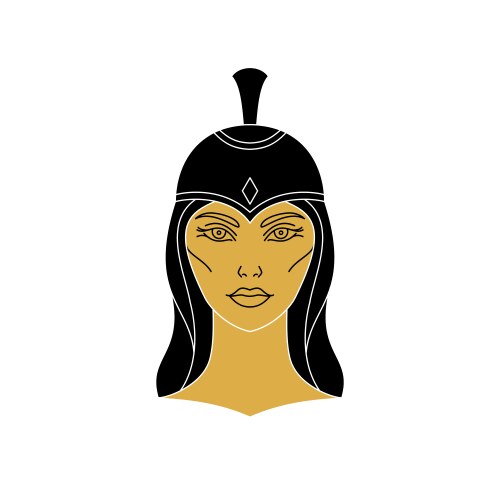 Greek goddess of war athena Royalty Free Vector Image