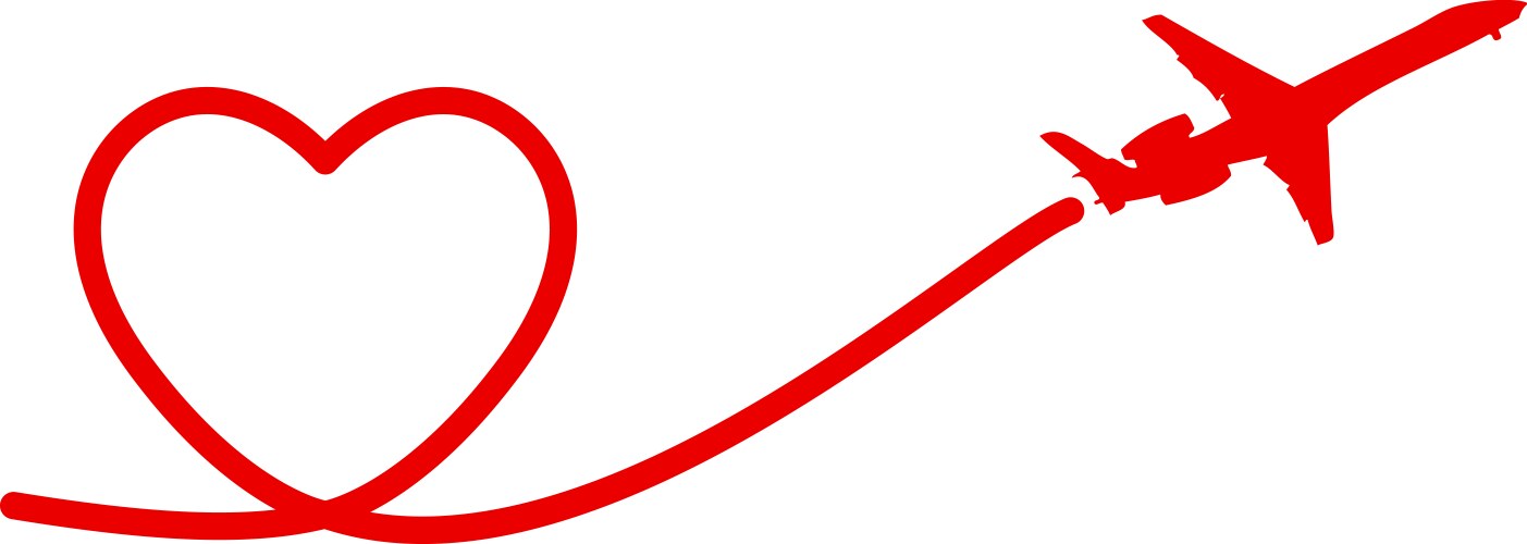 Airplane heart Vector Images & Graphics for Commercial Use | VectorStock