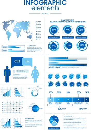 Infographic elements pack Royalty Free Vector Image