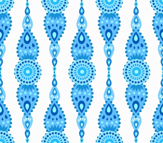 White blue ogee pattern Royalty Free Vector Image