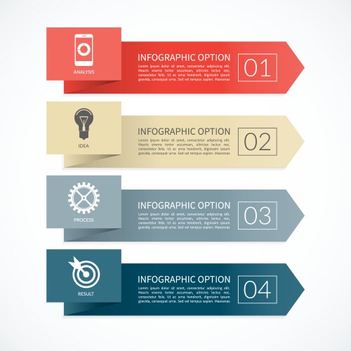 Arrow Business Infographics Template Royalty Free Vector