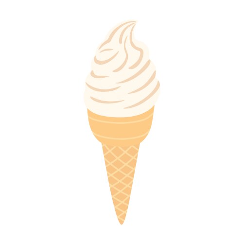 Egg waffle with caramel ice-cream realistic Vector Image