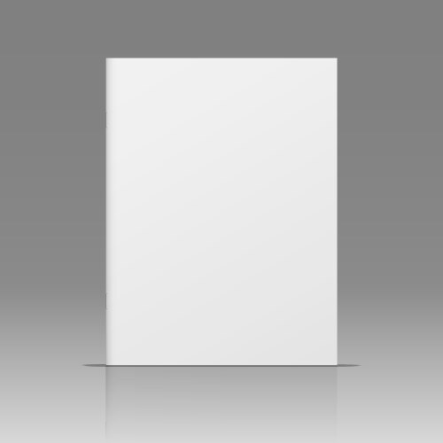 Realistic standing 3d magazine mockup with white Vector Image