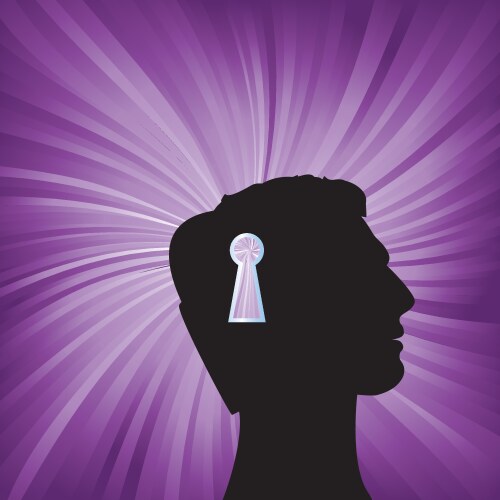 Human head and brain Royalty Free Vector Image