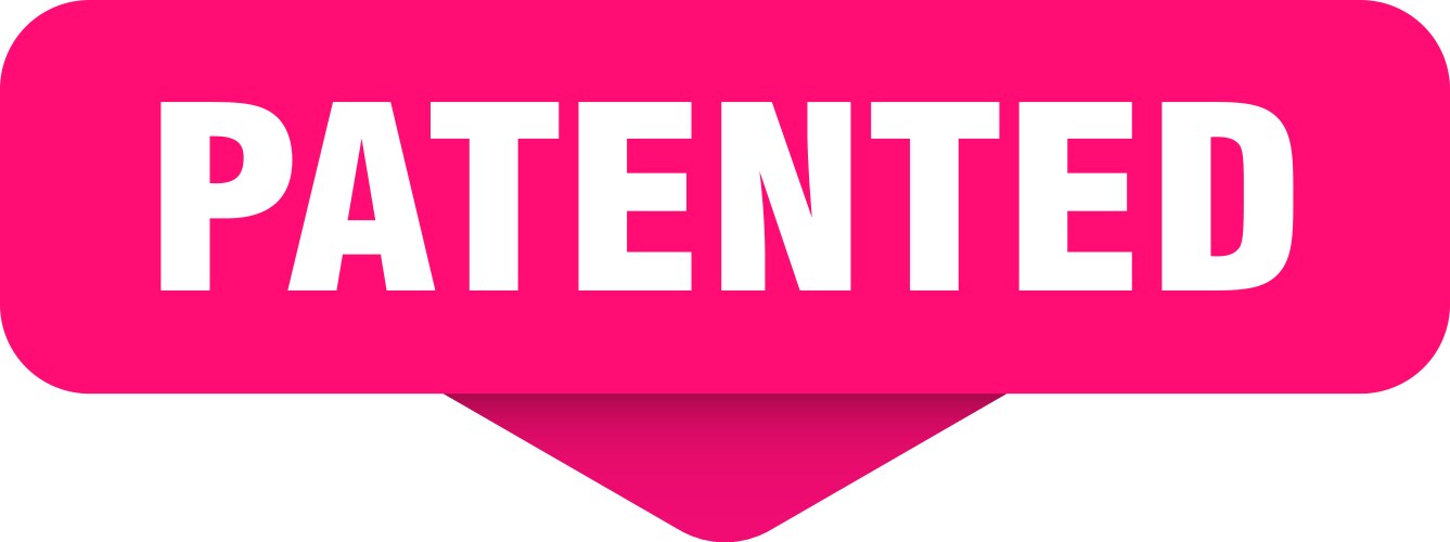 Patented sticker patented sign on transparent Vector Image
