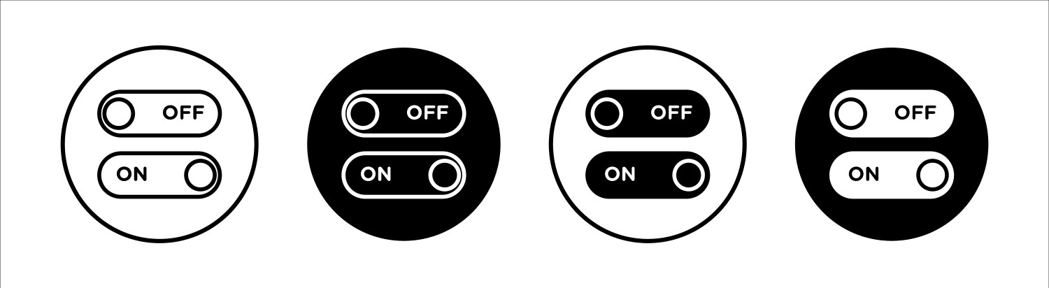 On Off Slider Mobile Ui Toggle Vector Images (over 950)