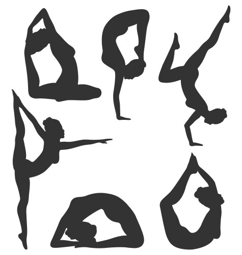 Yoga poses icon set Royalty Free Vector Image - VectorStock Yoga poses icon set Royalty Free Vector Image - VectorStock