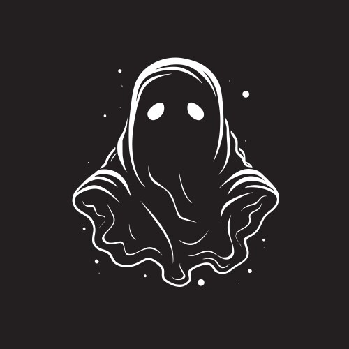 Ghost - minimalist and simple silhouette Vector Image